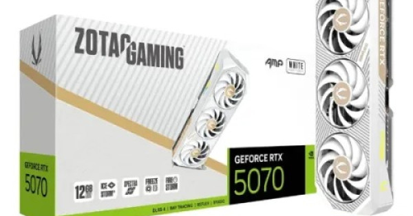 ZOTAC GAMING GeForce RTX 5070 AMP White Edition 12GB GDDR7 GPU